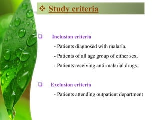 Project of Malaria final Presantation | PPTX | Infectious Diseases ...