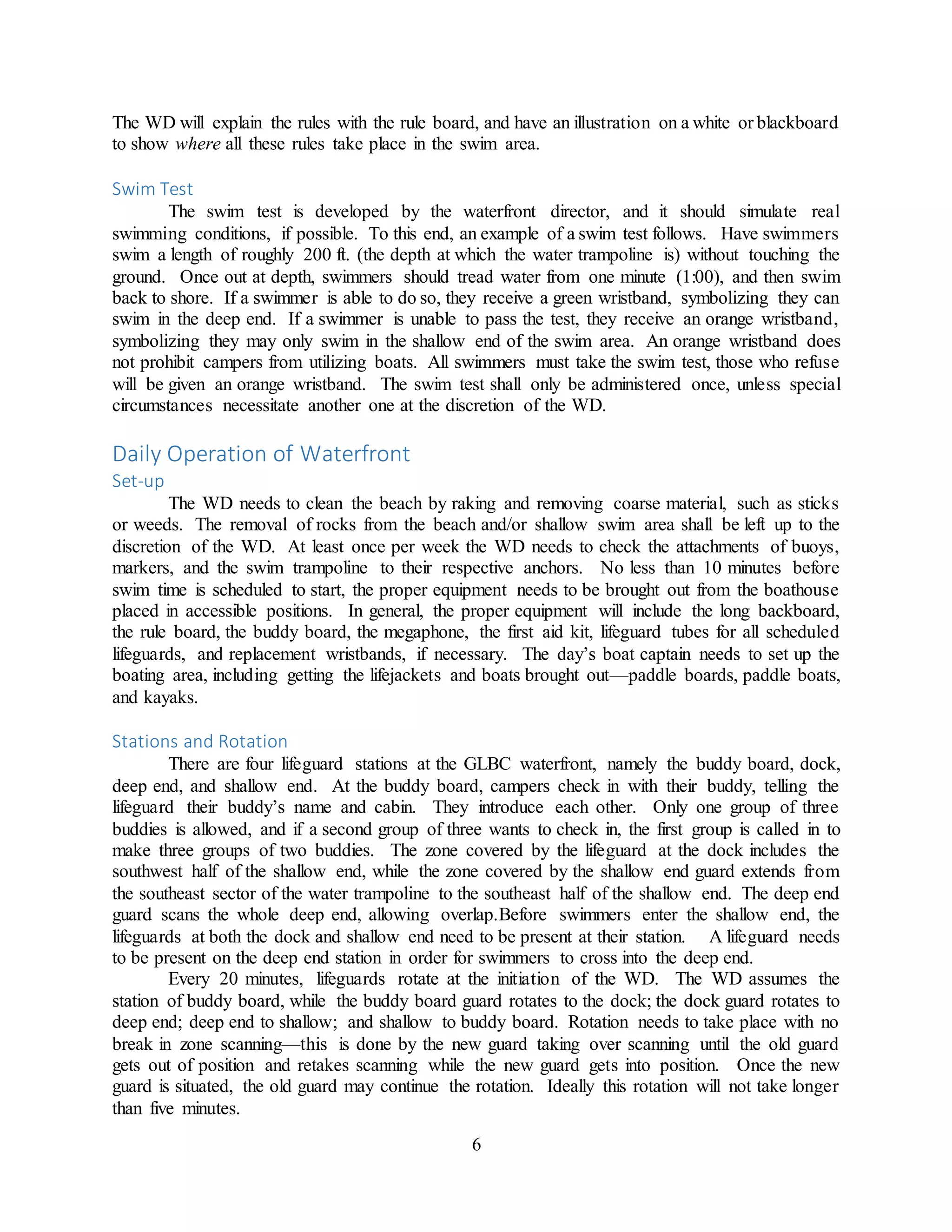 Waterfront Procedure (Updated 7-10-16) | DOCX