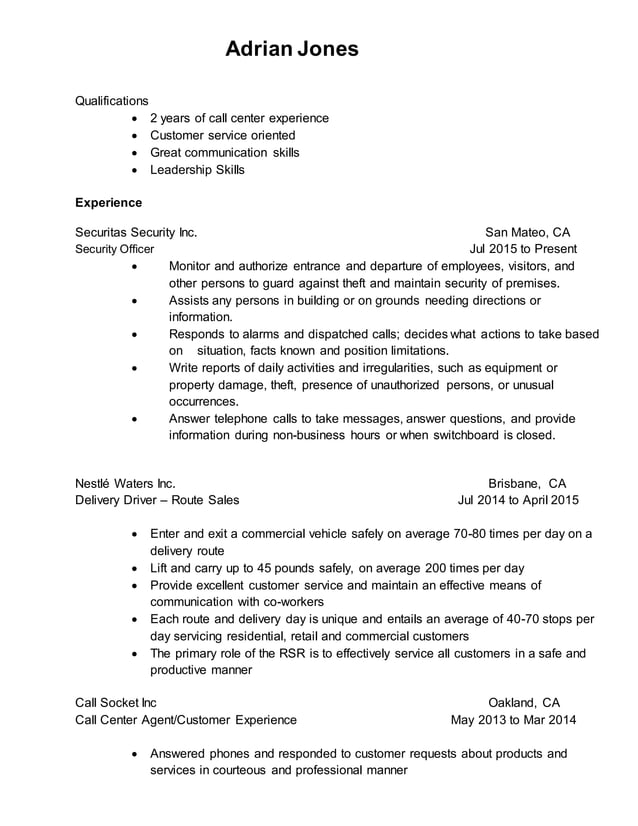Adrian Jones Resume | DOCX