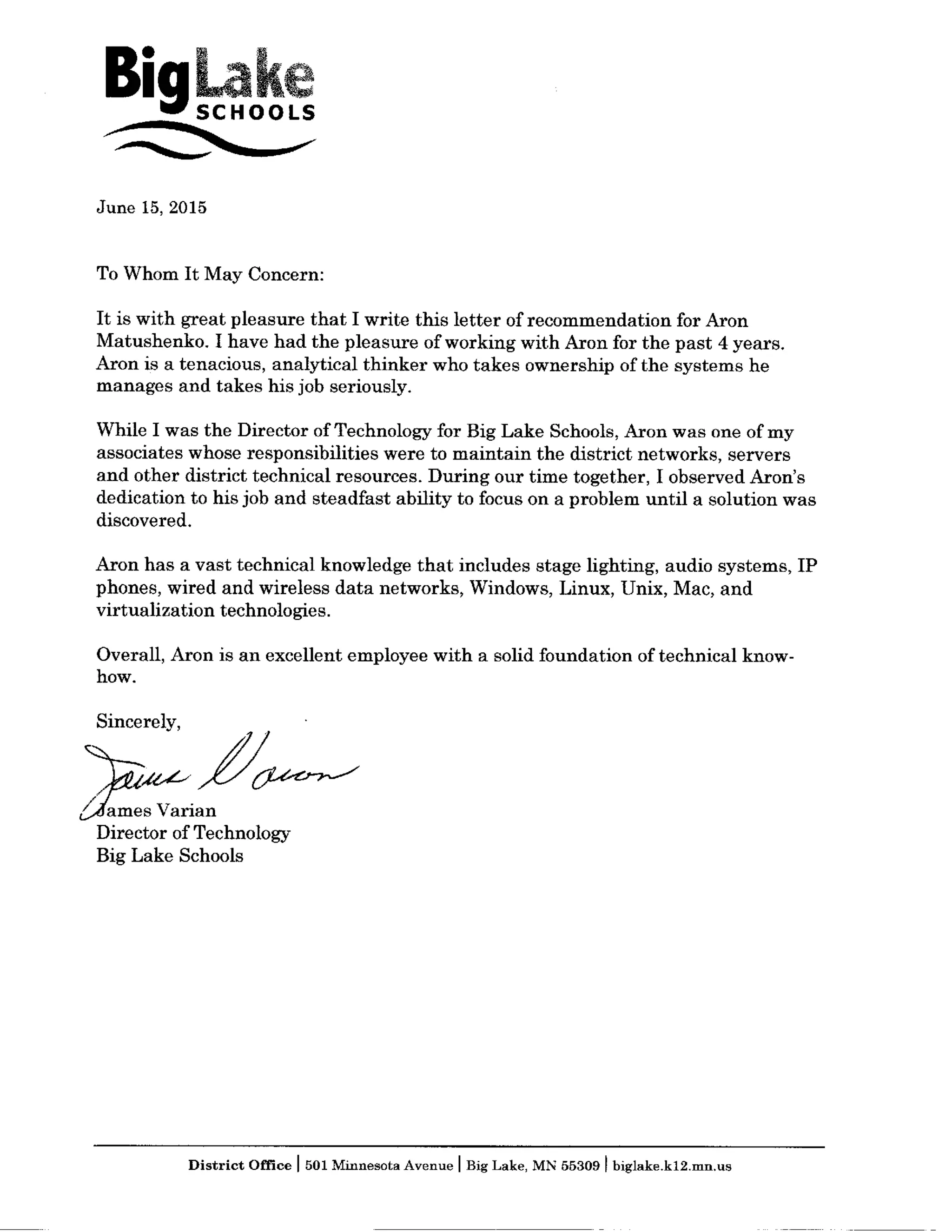 Jim_Varian_Letter | PDF