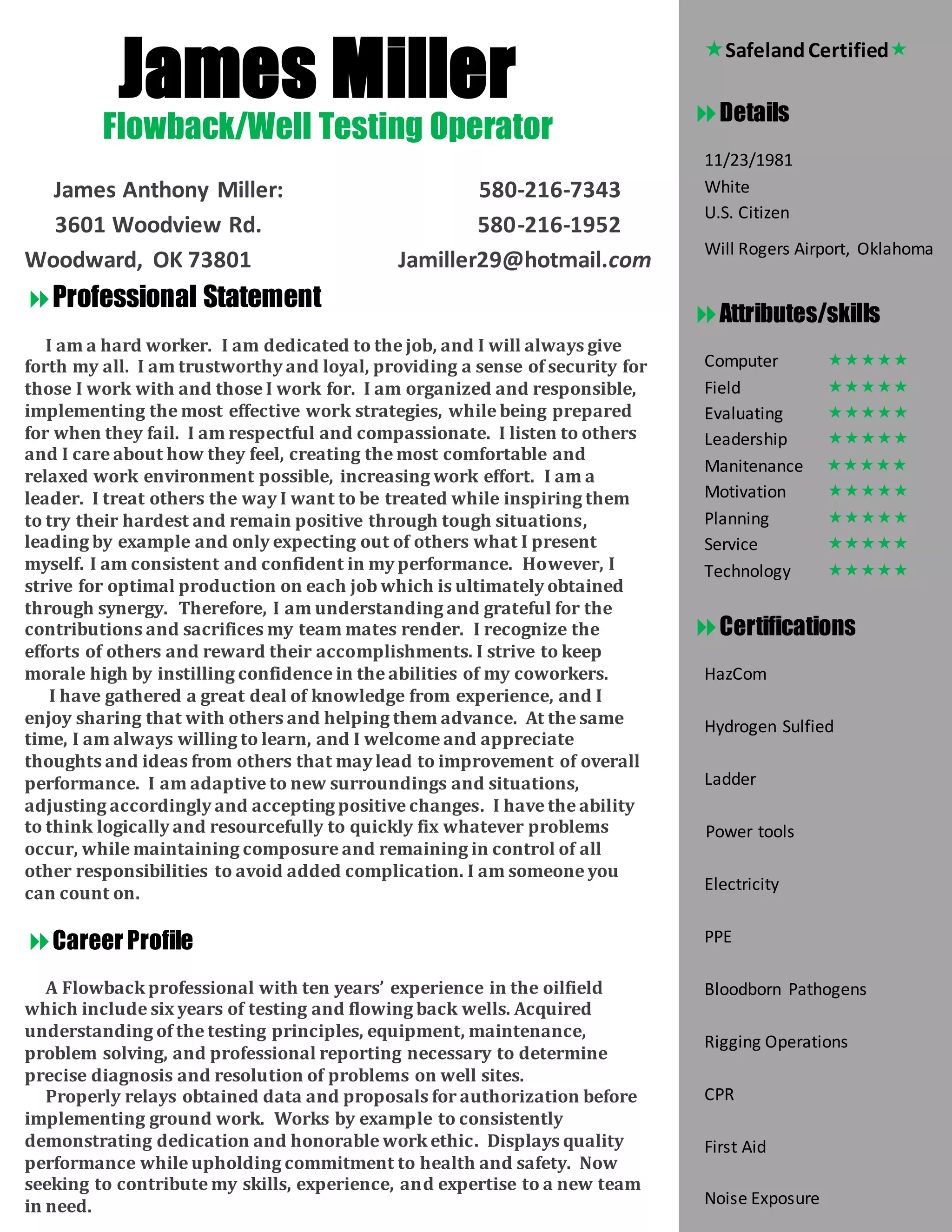 James Resume 2016 | PDF
