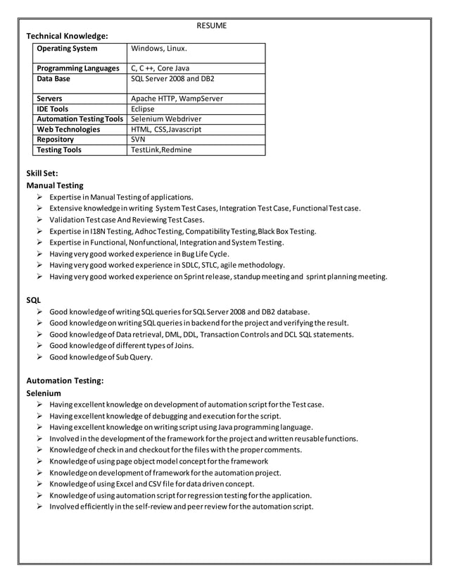 Deepak_3years_exp | PDF | Free Download