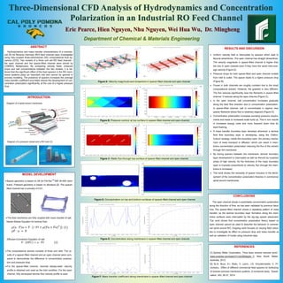 CFD Simulation of Hydrodynamics & Mass Transfer in an Industrial Reverse Osmosis Feed Channel | PDF
