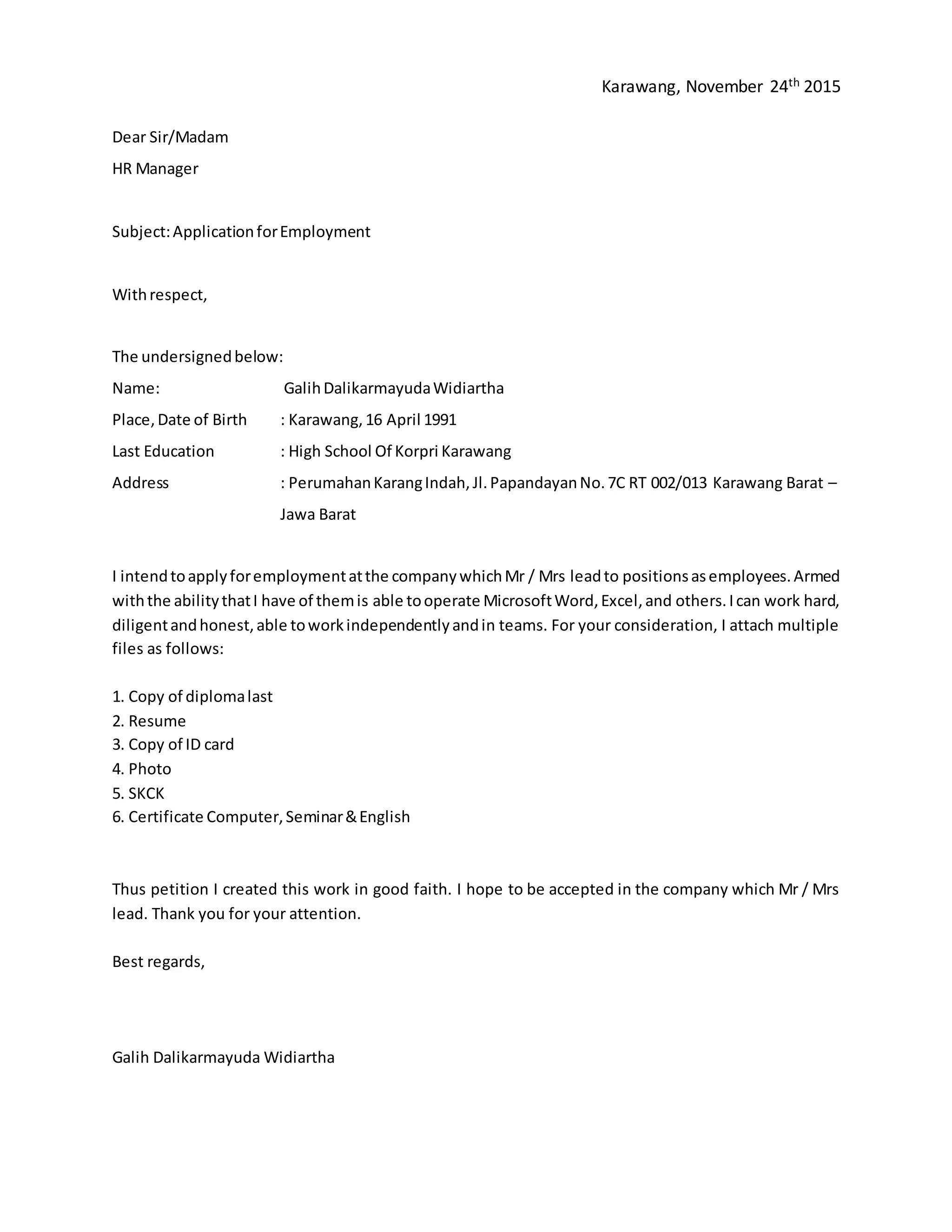 CV Galih 2 | DOCX
