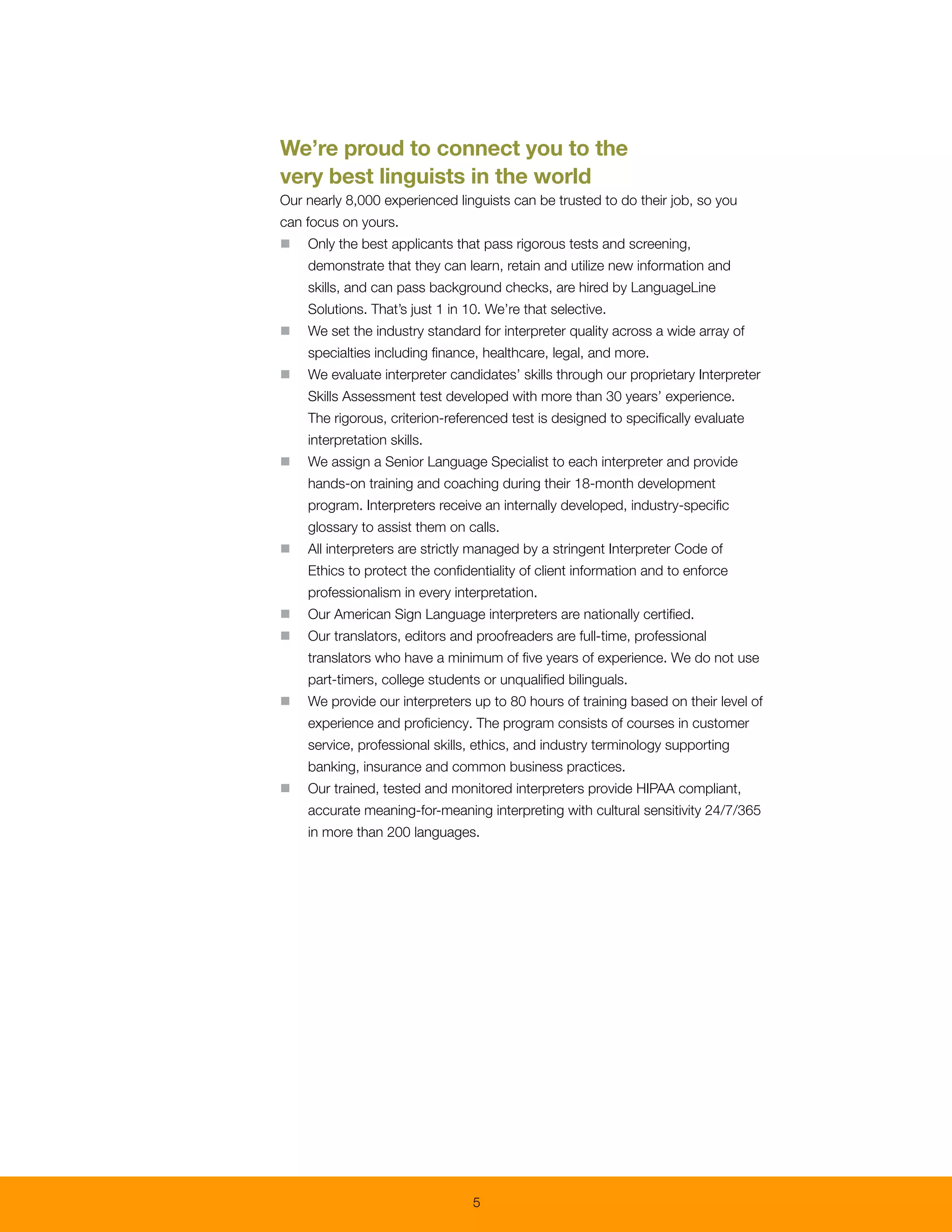 LanguageLine Solutions Enterprise Brochure | PDF