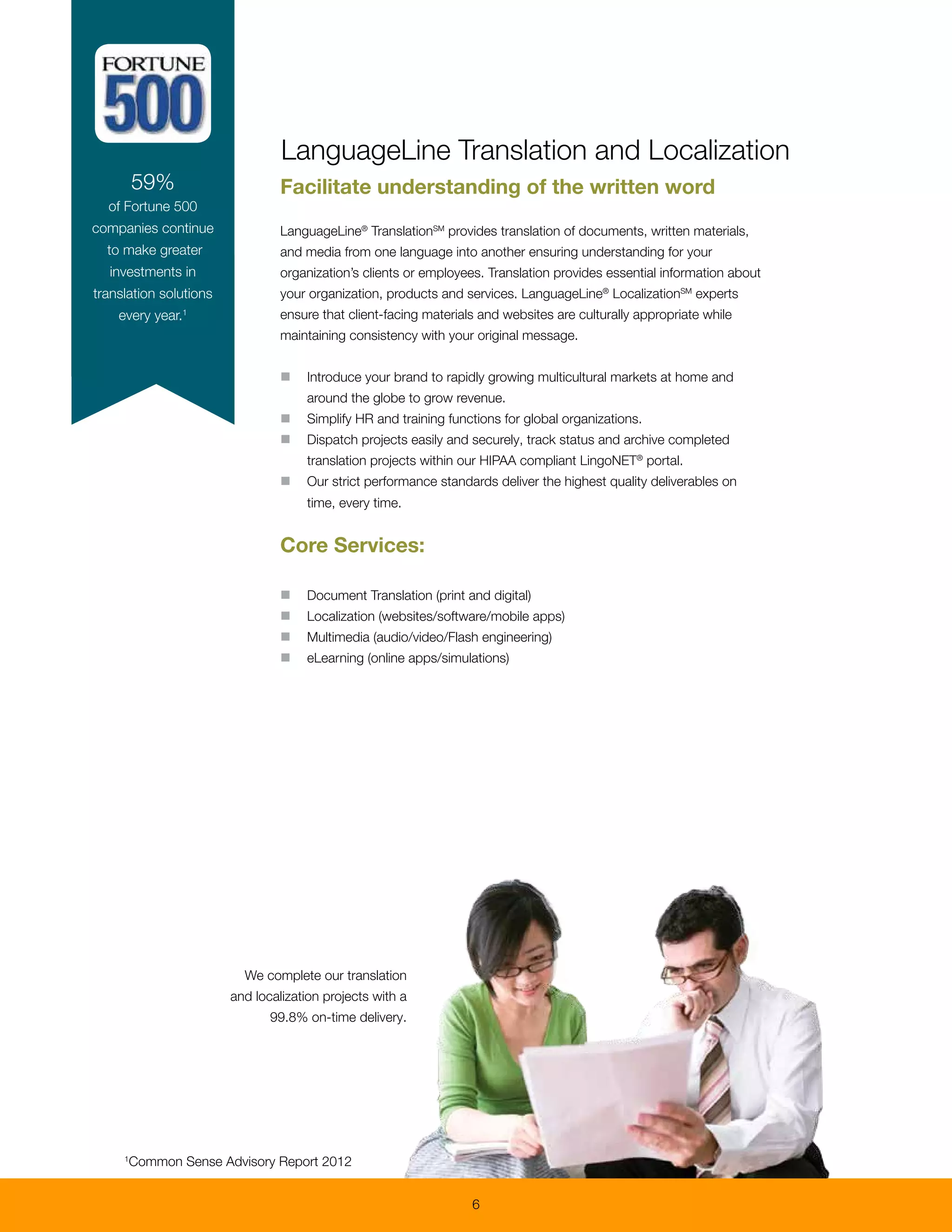 LanguageLine Solutions Enterprise Brochure | PDF