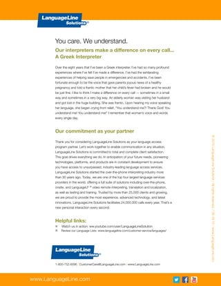 LanguageLine Solutions Enterprise Brochure | PDF | Business | Business ...
