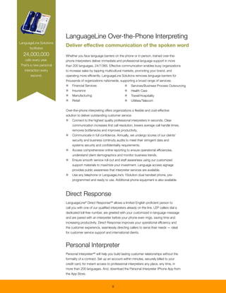 LanguageLine Solutions Enterprise Brochure | PDF | Business | Business ...
