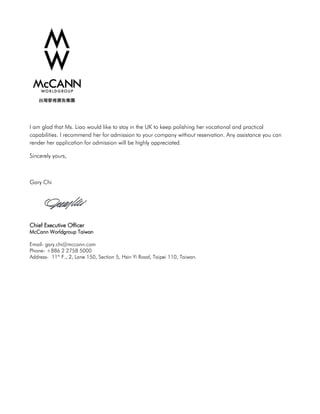 Recommendation letter | PDF
