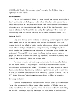 Introduction to Orphanage Tourism | DOCX