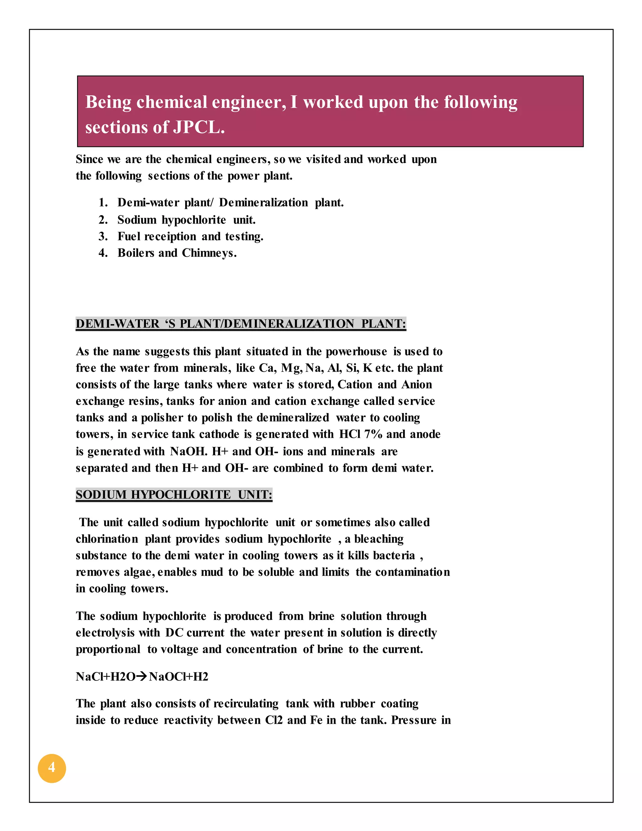 Internship Report of Jamshoro Power Company Limited (JPCL) | DOCX