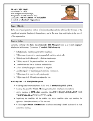 Prashanth.n_CV (1) | PDF