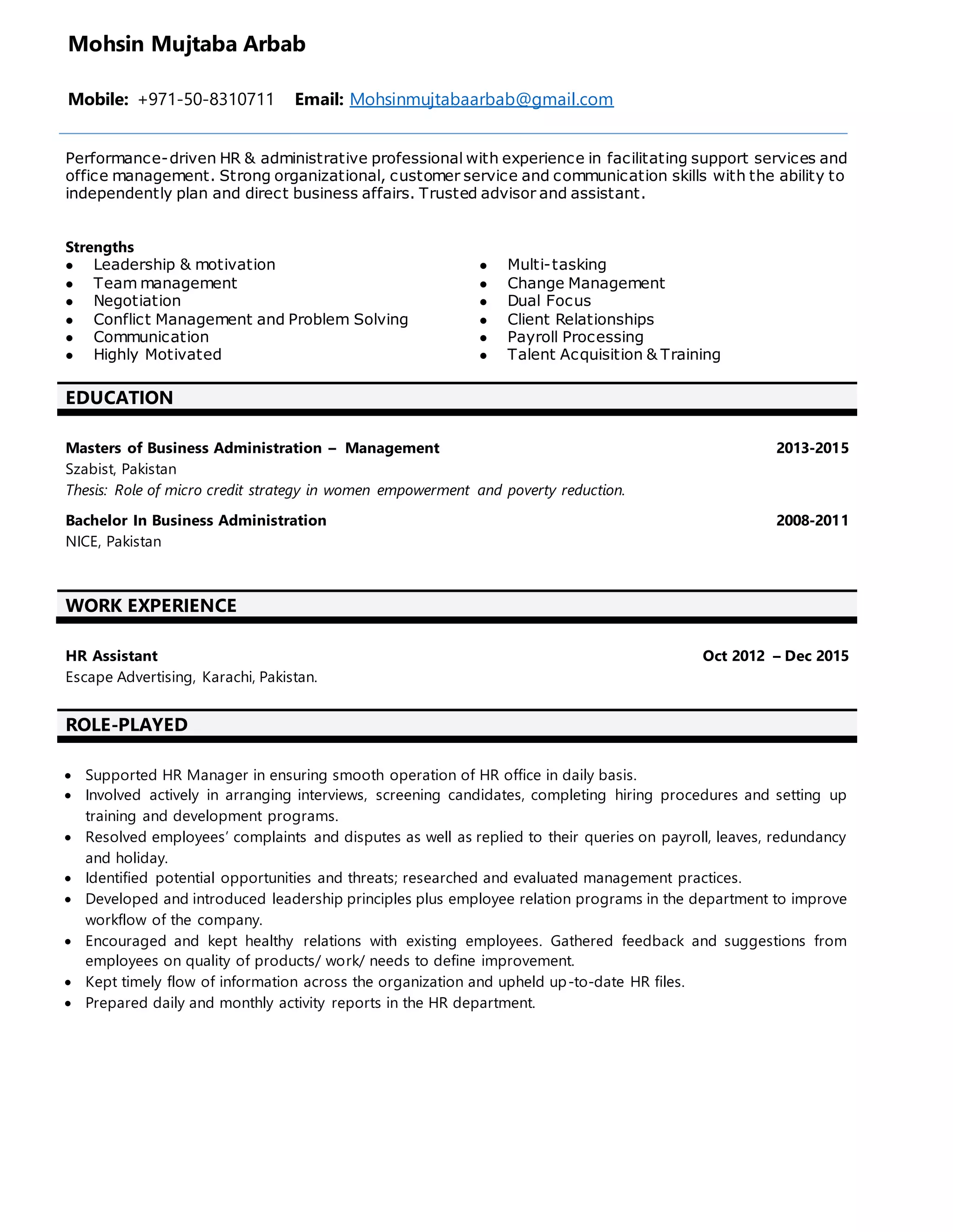 mohsin Resume | PDF
