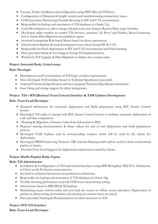 Suresh D - T24 Resume | PDF