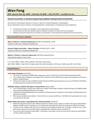 Wen Feng Resume | PDF