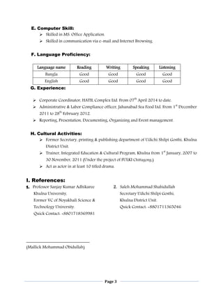 C.V- of ObA wthpic-3pag | PDF