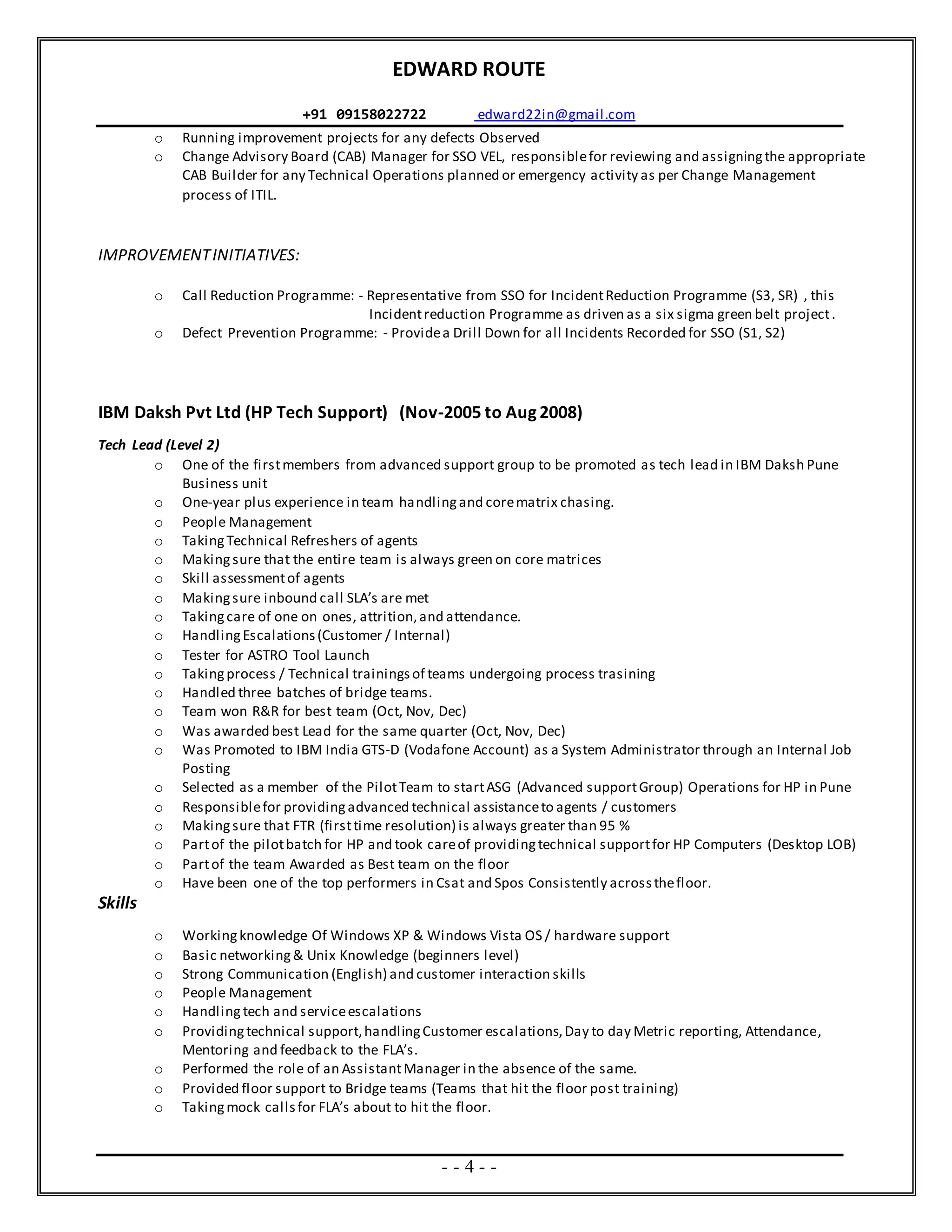 Edward Resume Capgemini | DOCX | Computer Software and Applications ...