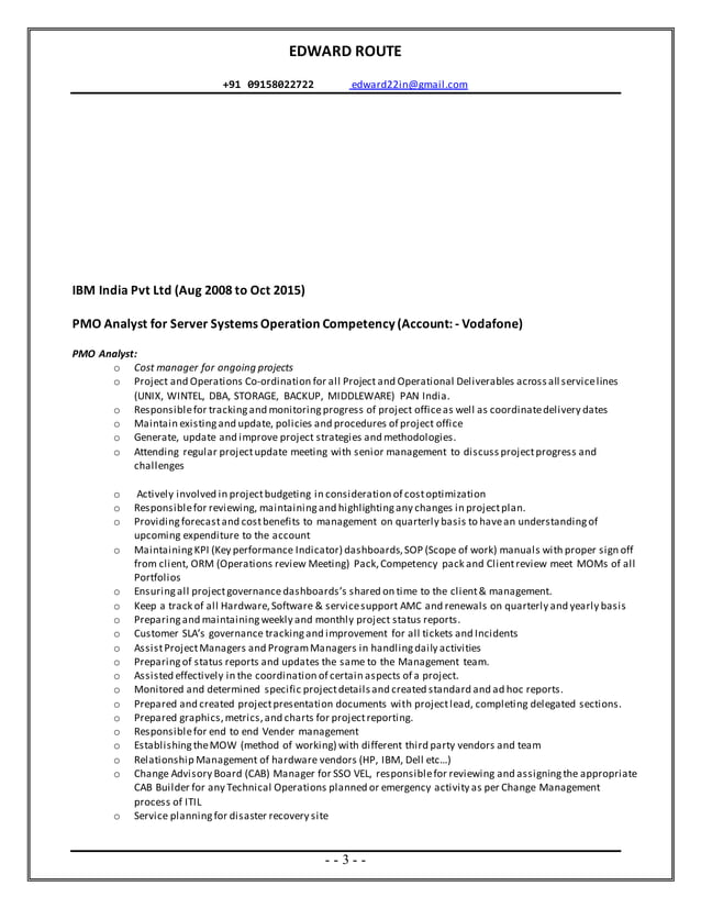 Edward Resume Capgemini | DOCX | Computer Software and Applications ...