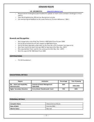 Edward Resume Capgemini | DOCX | Computer Software and Applications | Computing