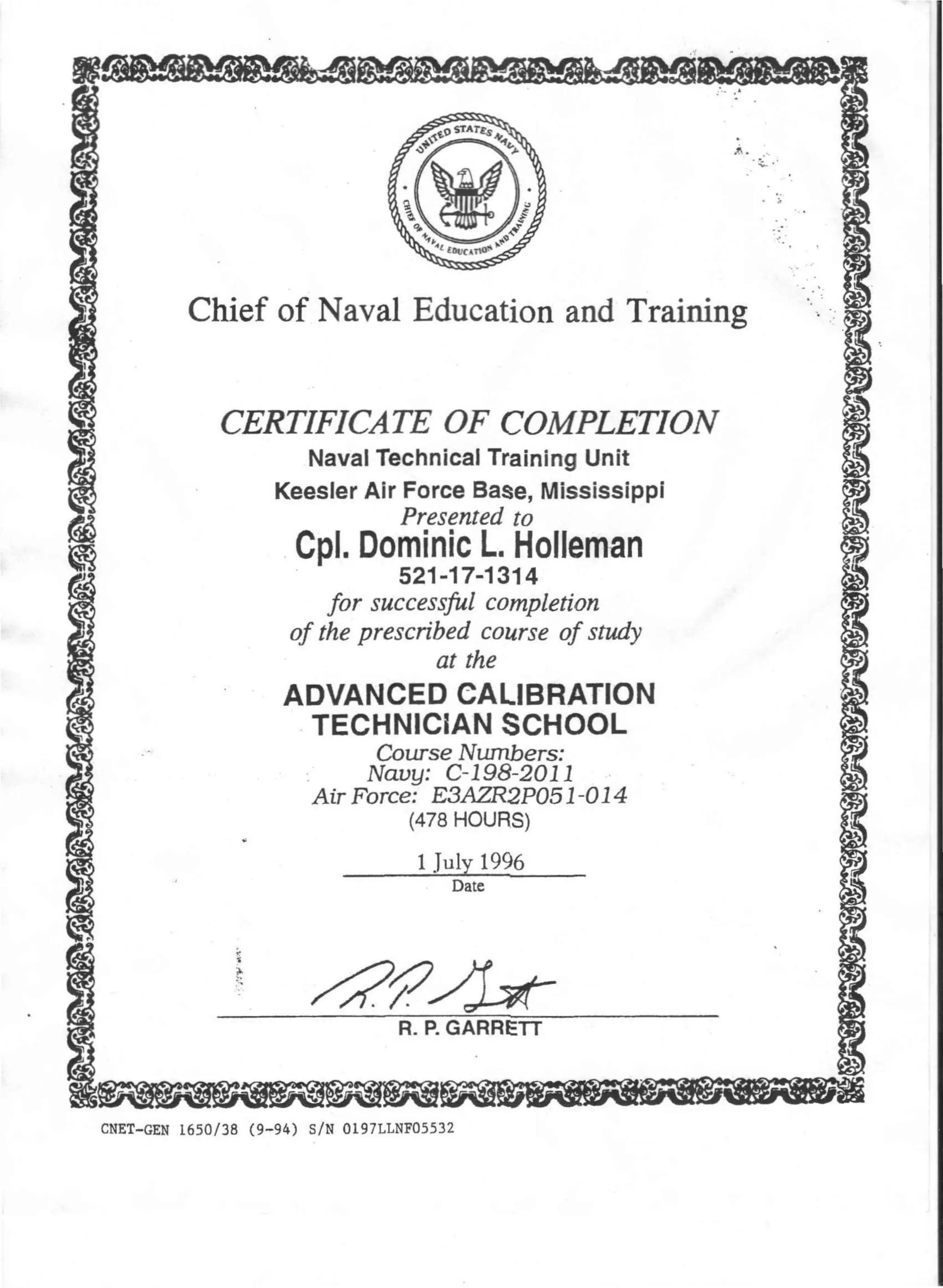 Advanced Calibration Certificate1 | PDF
