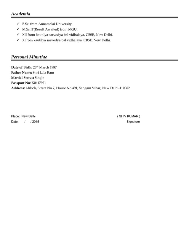 Shiv_Resume | PDF