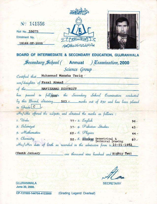 Scandery School Certificate | PDF
