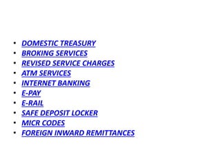 SBI PRODUCT & SERVICES | PPTX