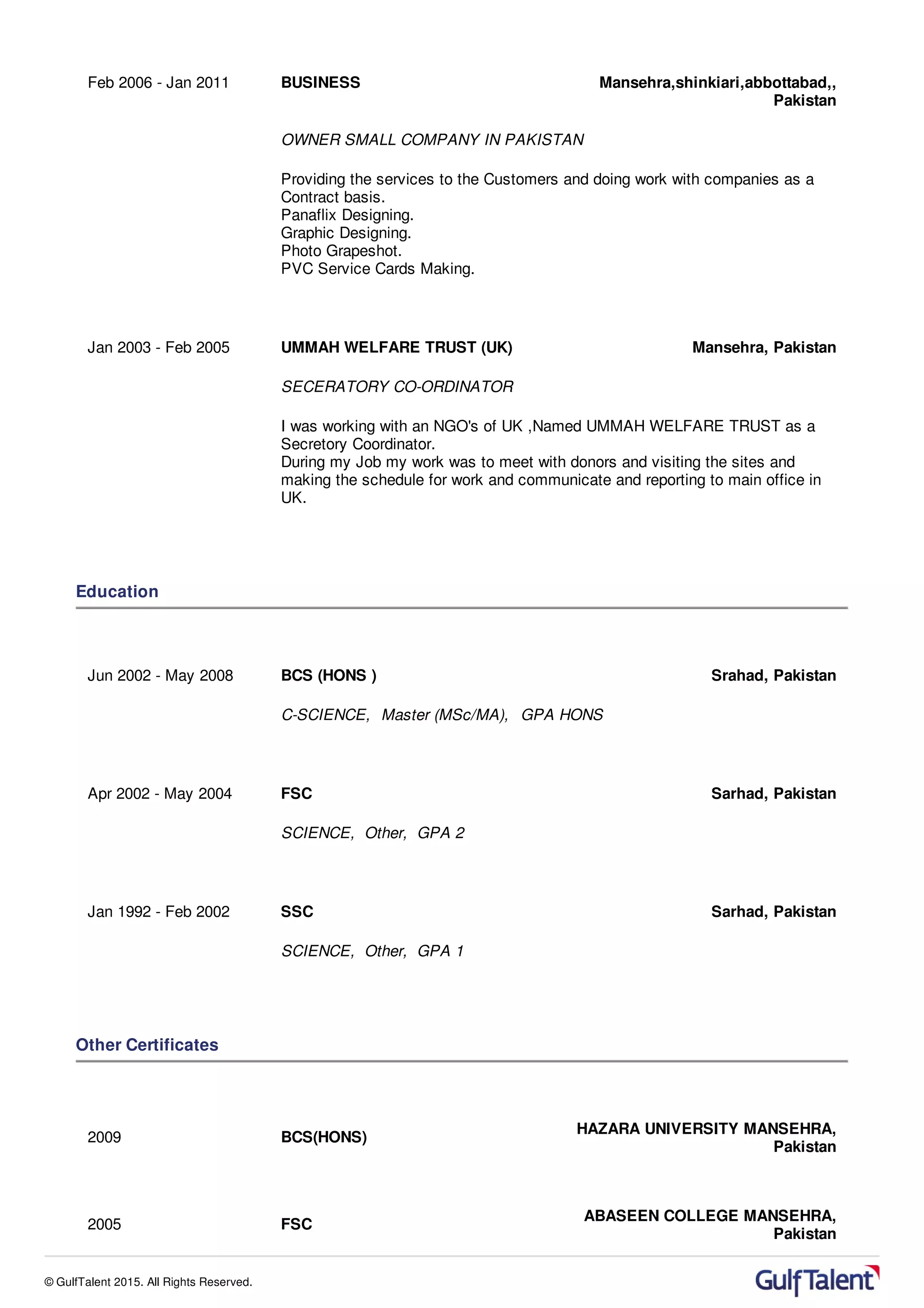 CV_KC464-652_Candidate (1) | PDF | Business Accounting & Finance | Business