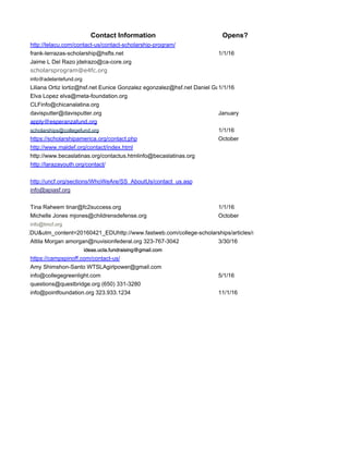 Scholarships and Internships | PDF