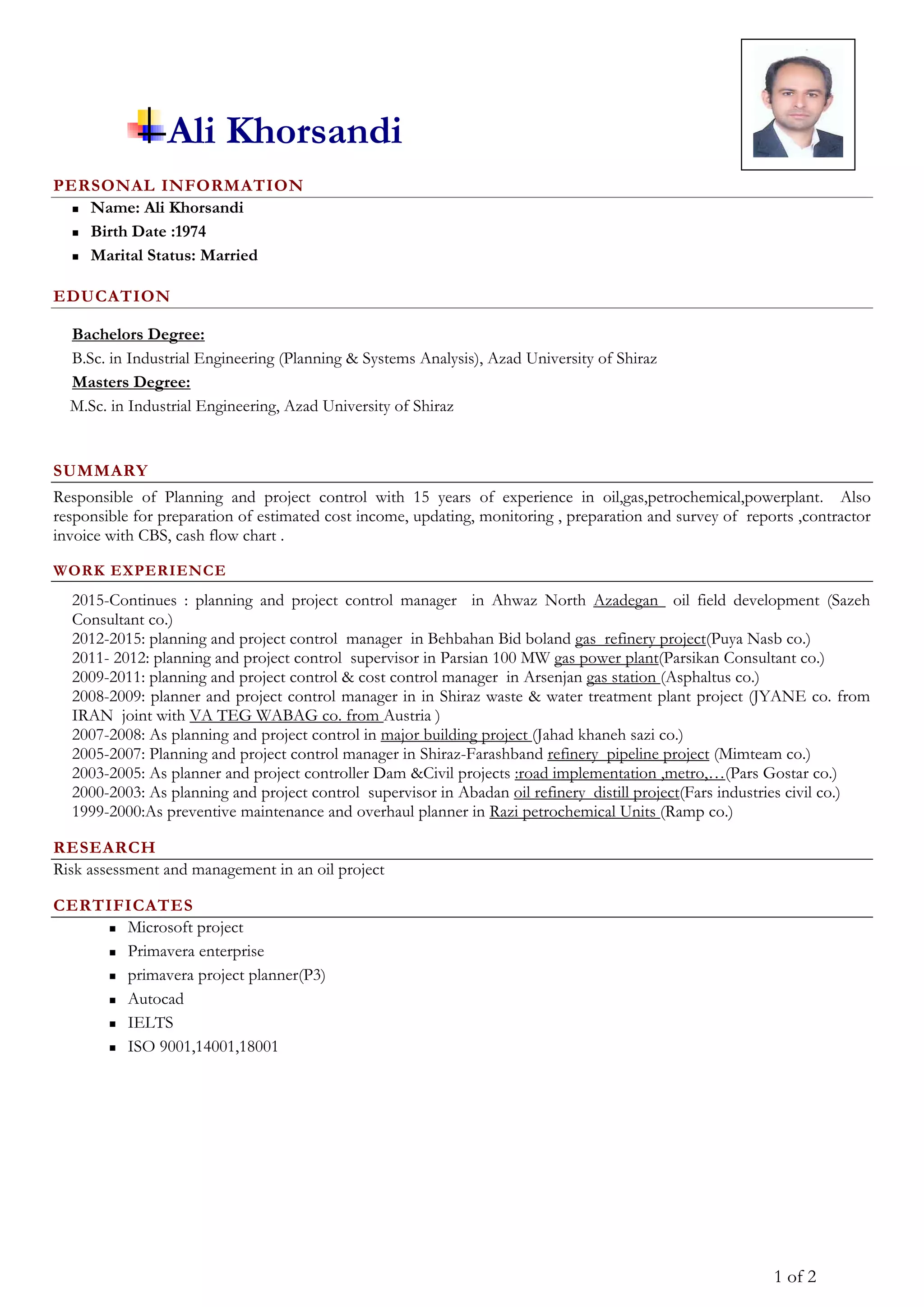 ENGLISH RESUME 6 | PDF