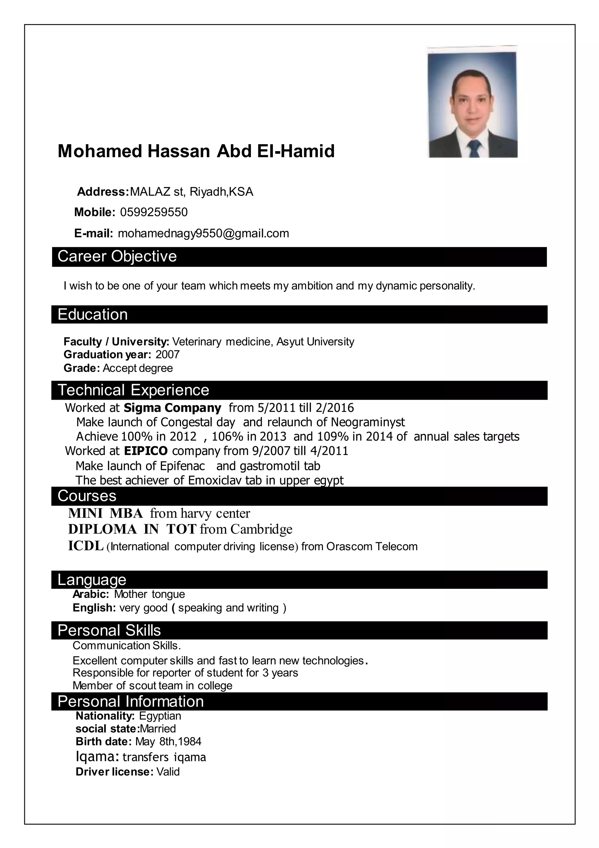mohamed hassan cv | DOCX