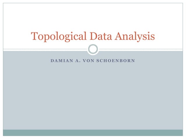 Topological Data Analysis | PDF | Databases | Computer Software and Applications