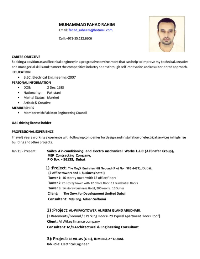 Fahad khan CV | PDF