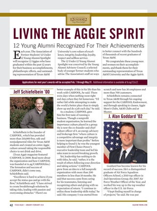 12 under 12 spotlight from texas aggie mag 2014-01 | PDF