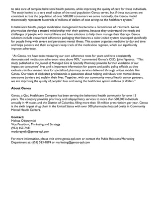 Genoa Study Release Overview | PDF