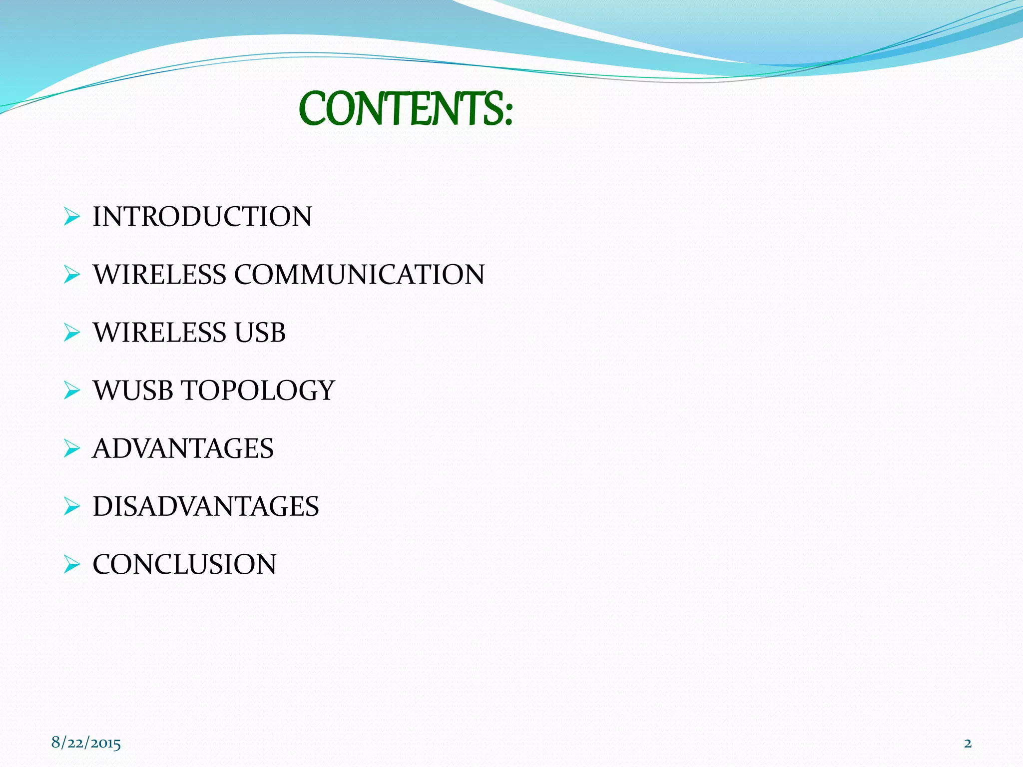 wireless usb ppt | PPTX