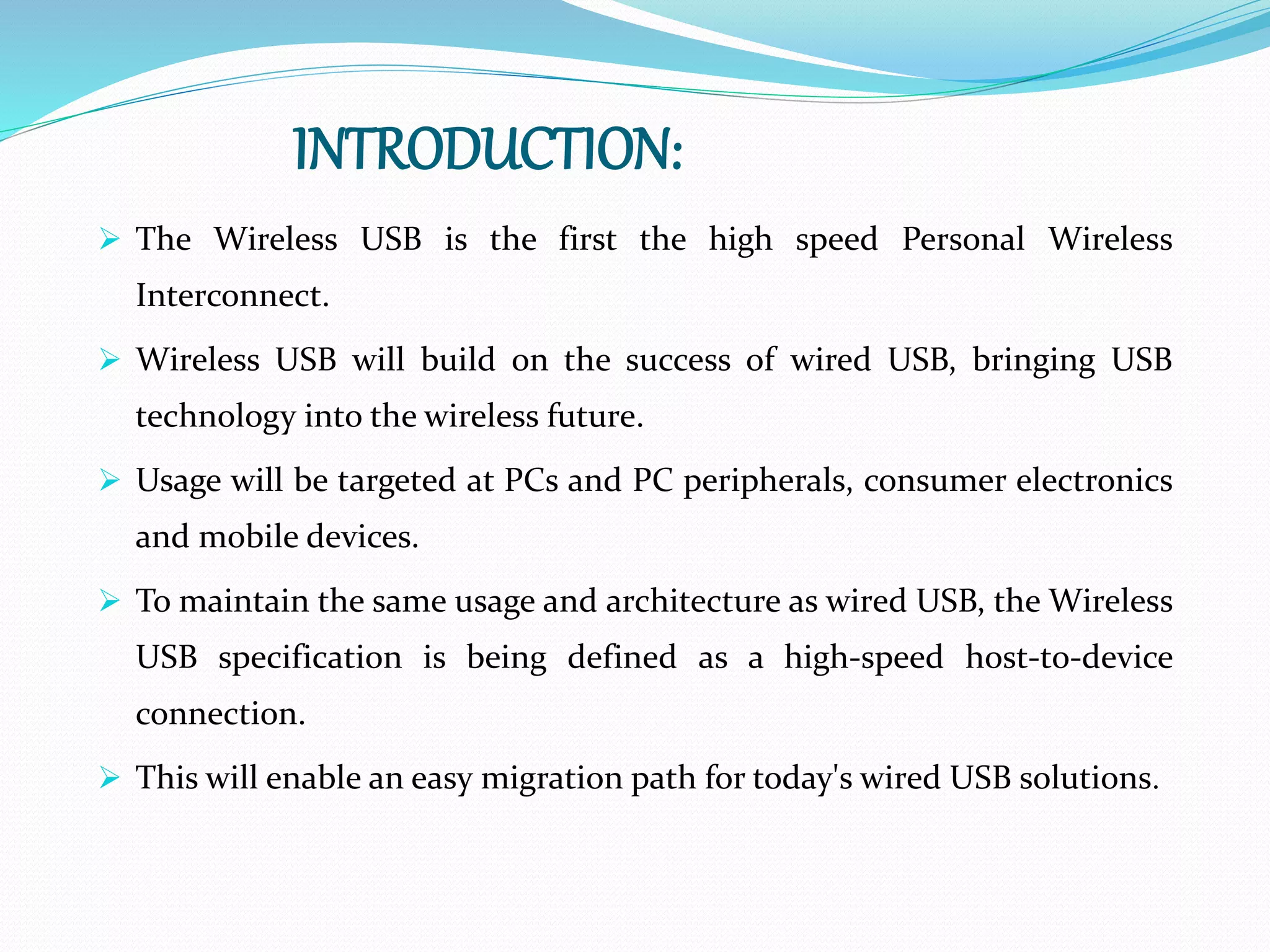 wireless usb ppt | PPTX