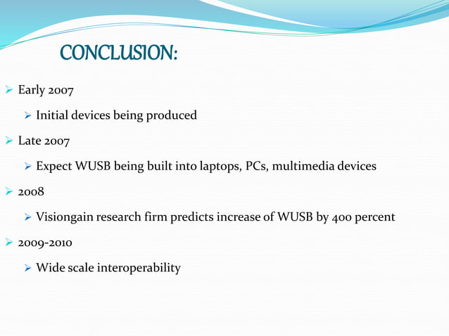 wireless usb ppt | PPTX | Computer Peripherals | Computing