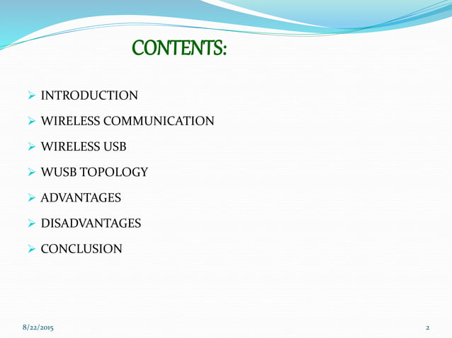 wireless usb ppt | PPTX | Computer Peripherals | Computing
