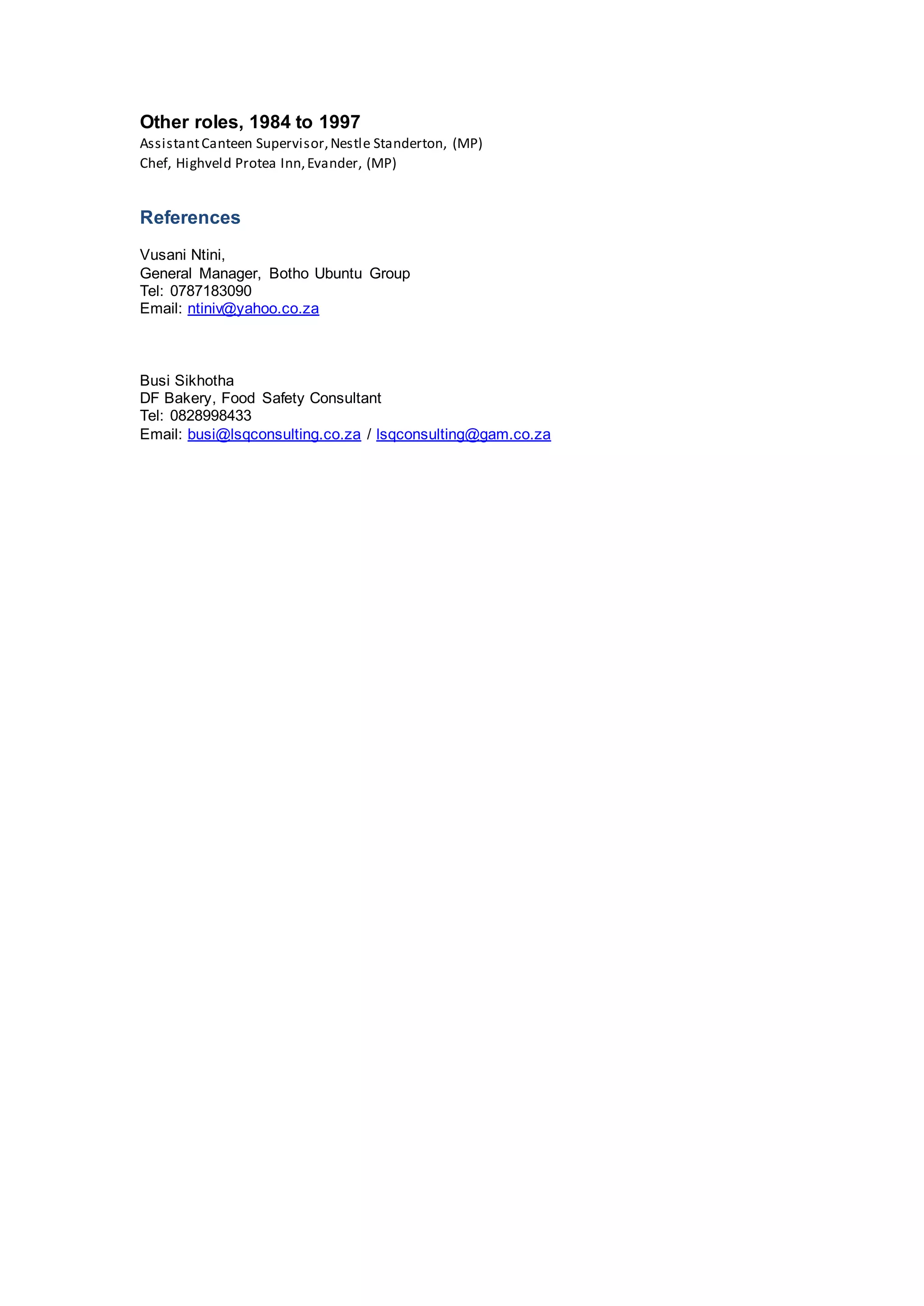 Themba Wilbey Moya CV (2) | PDF