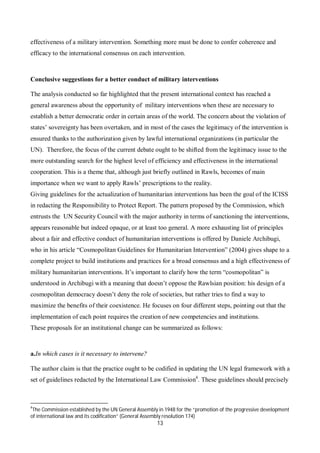 Military Interventions for Humanitarian Purposes | PDF