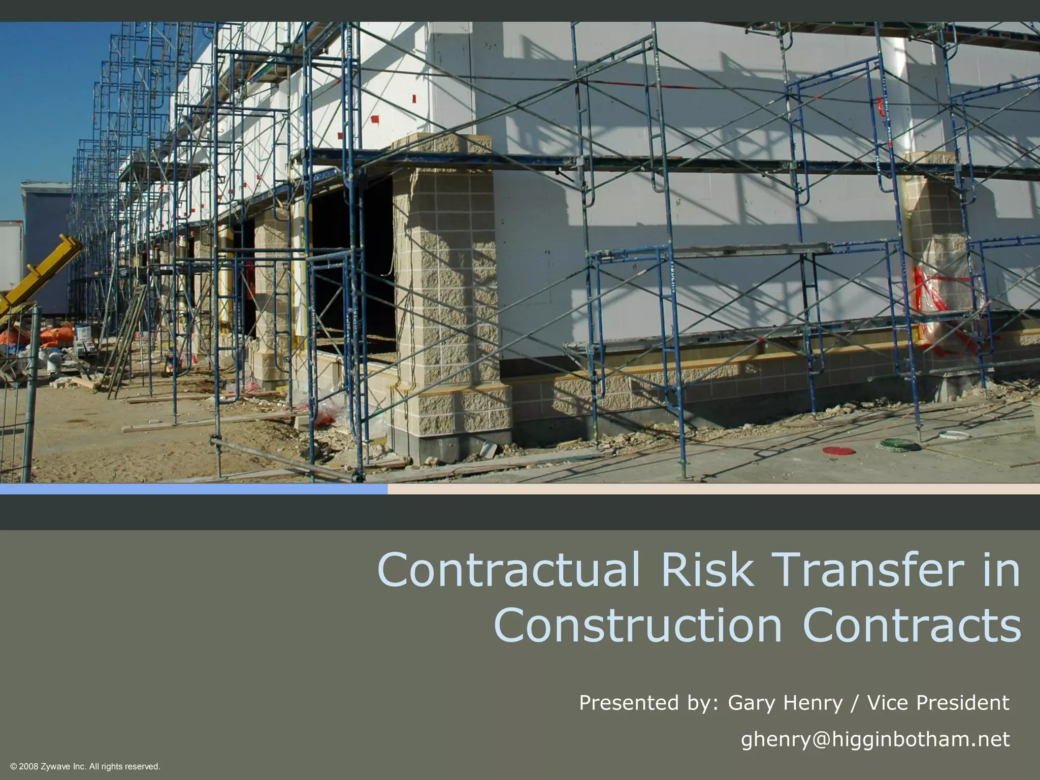 Contractual Risk Transfer in Construction Contracts | PDF