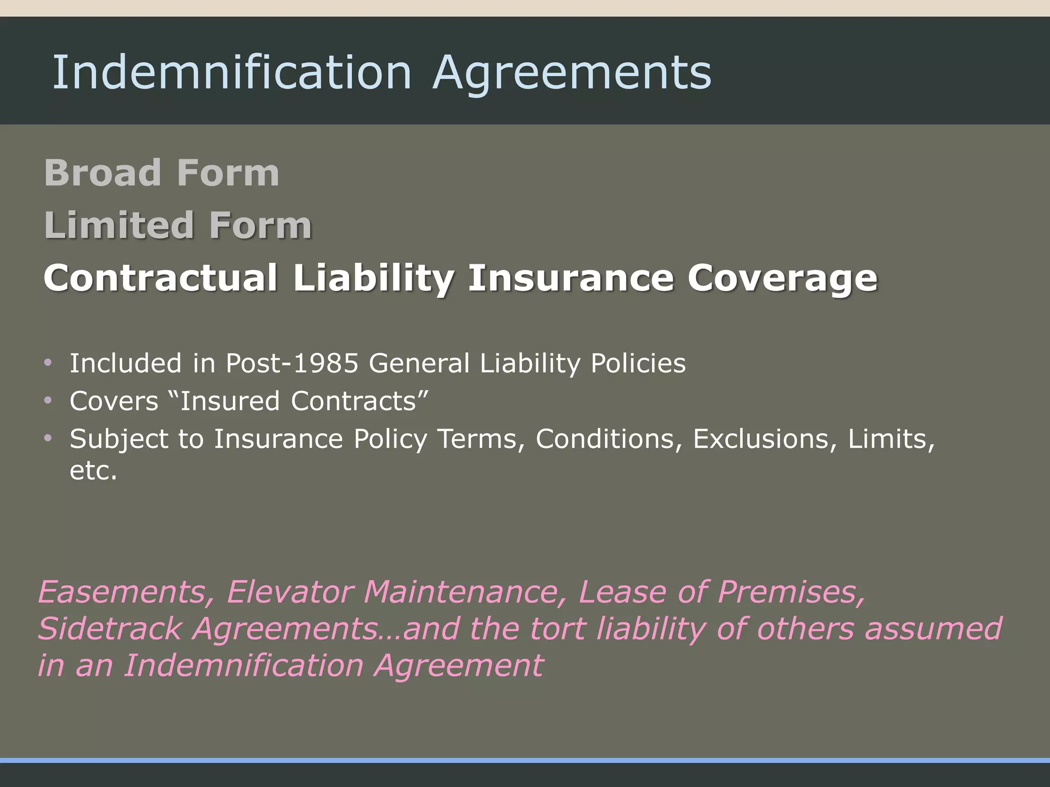Contractual Risk Transfer in Construction Contracts | PPT