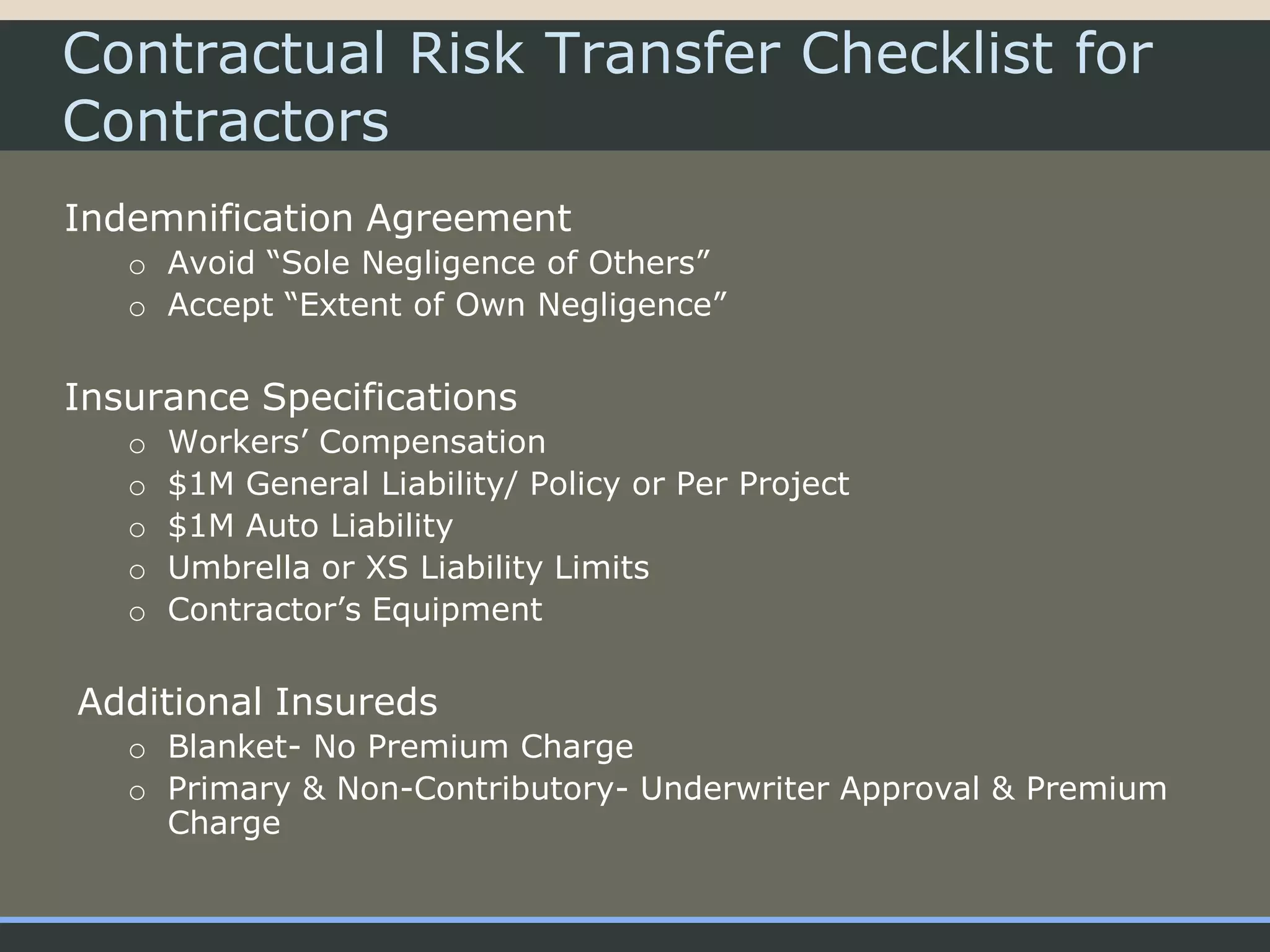 Contractual Risk Transfer in Construction Contracts | PDF