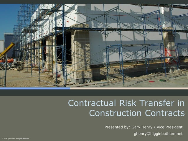Contractual Risk Transfer in Construction Contracts | PPT