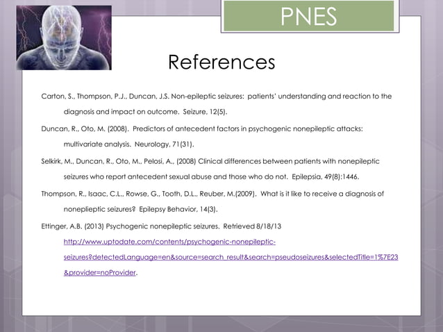 Psychogenic nonepileptic seizure (PNES) | PPTX