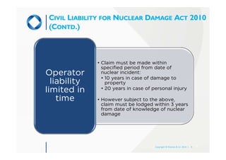 Civil Liability for Nuclear Damage Act 2010 05Nov2014 | PDF