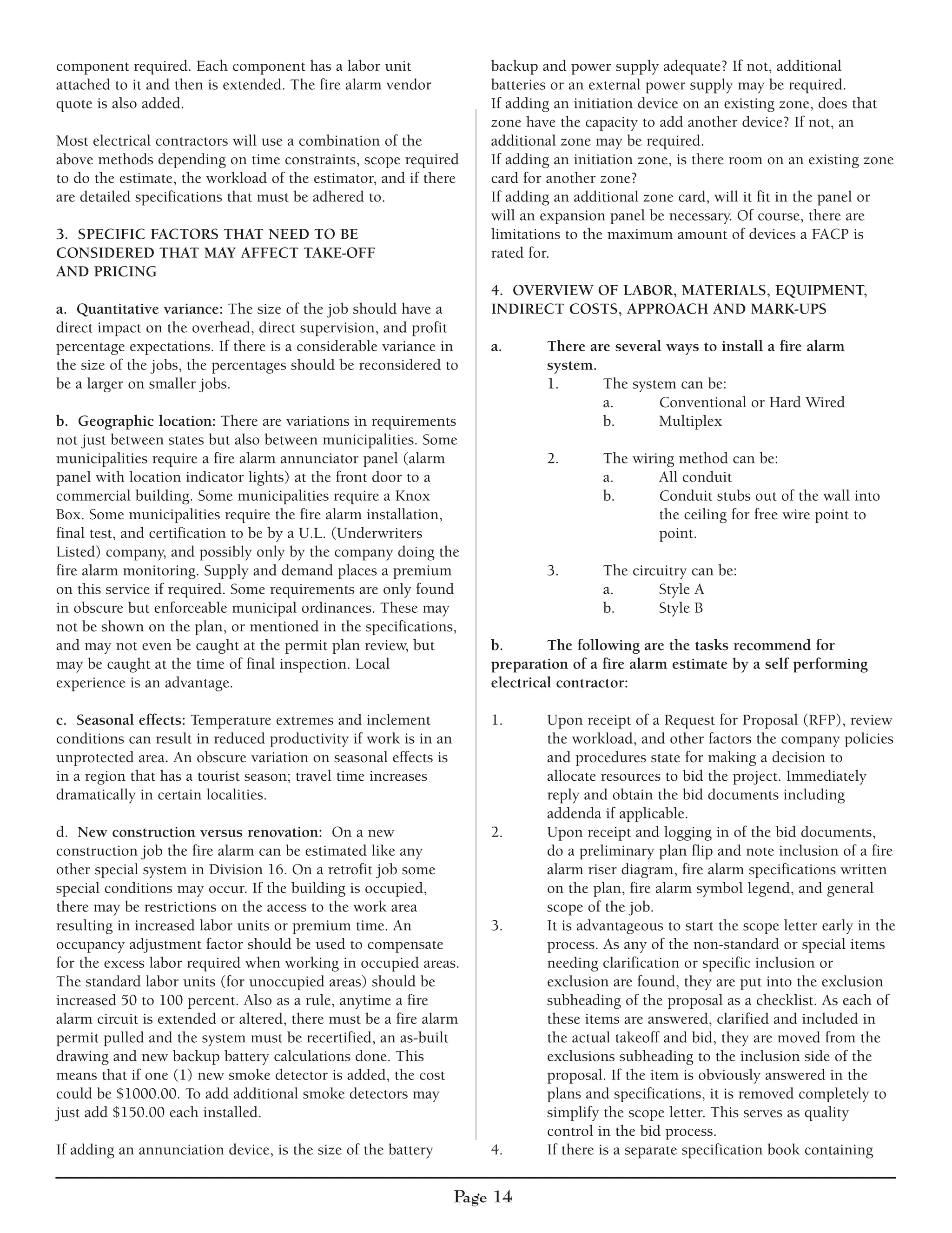 How to estimate the cost of a commercial fire alarm system | PDF