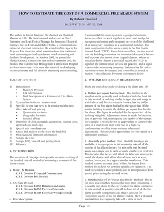 How to estimate the cost of a commercial fire alarm system | PDF