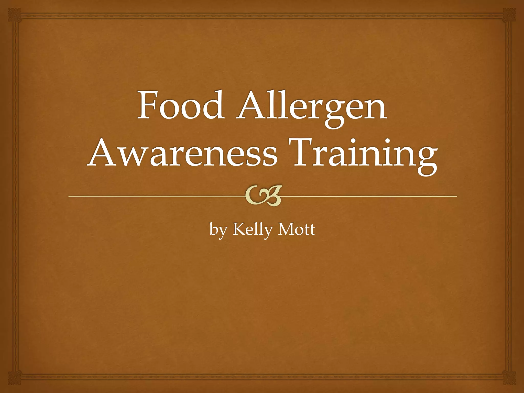 Food Allergen Awareness Training | PPTX